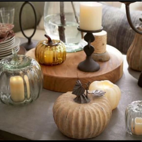 Pottery Barn | Accents | Pottery Barn Recycled Glass Small Pumpkin ...